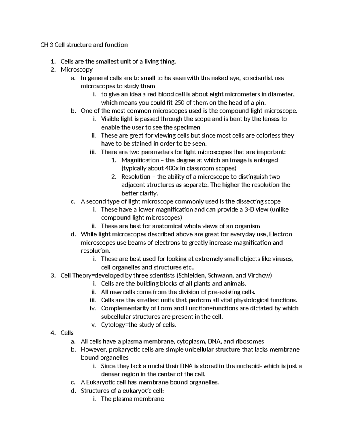 Cell Structure and Function: Eukaryotes vs. Prokaryotes (Bio 101) - Studocu