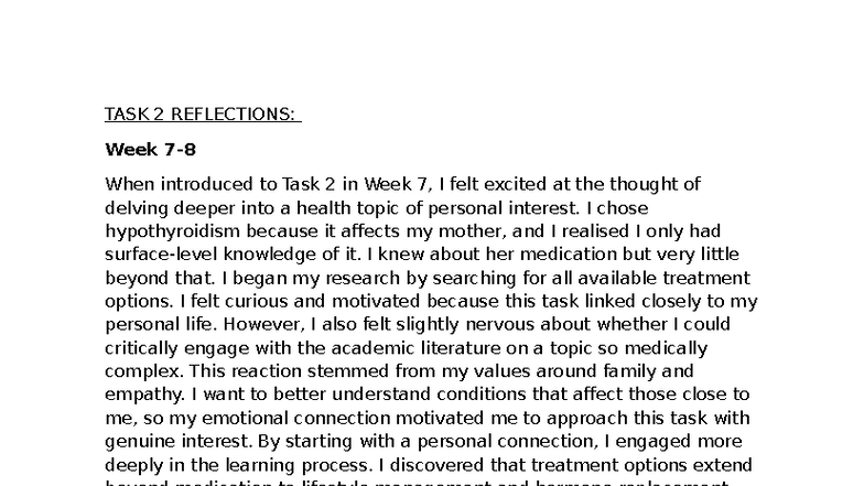 TASK 2 Reflections: Insights on Literature Review & Personal Growth ...