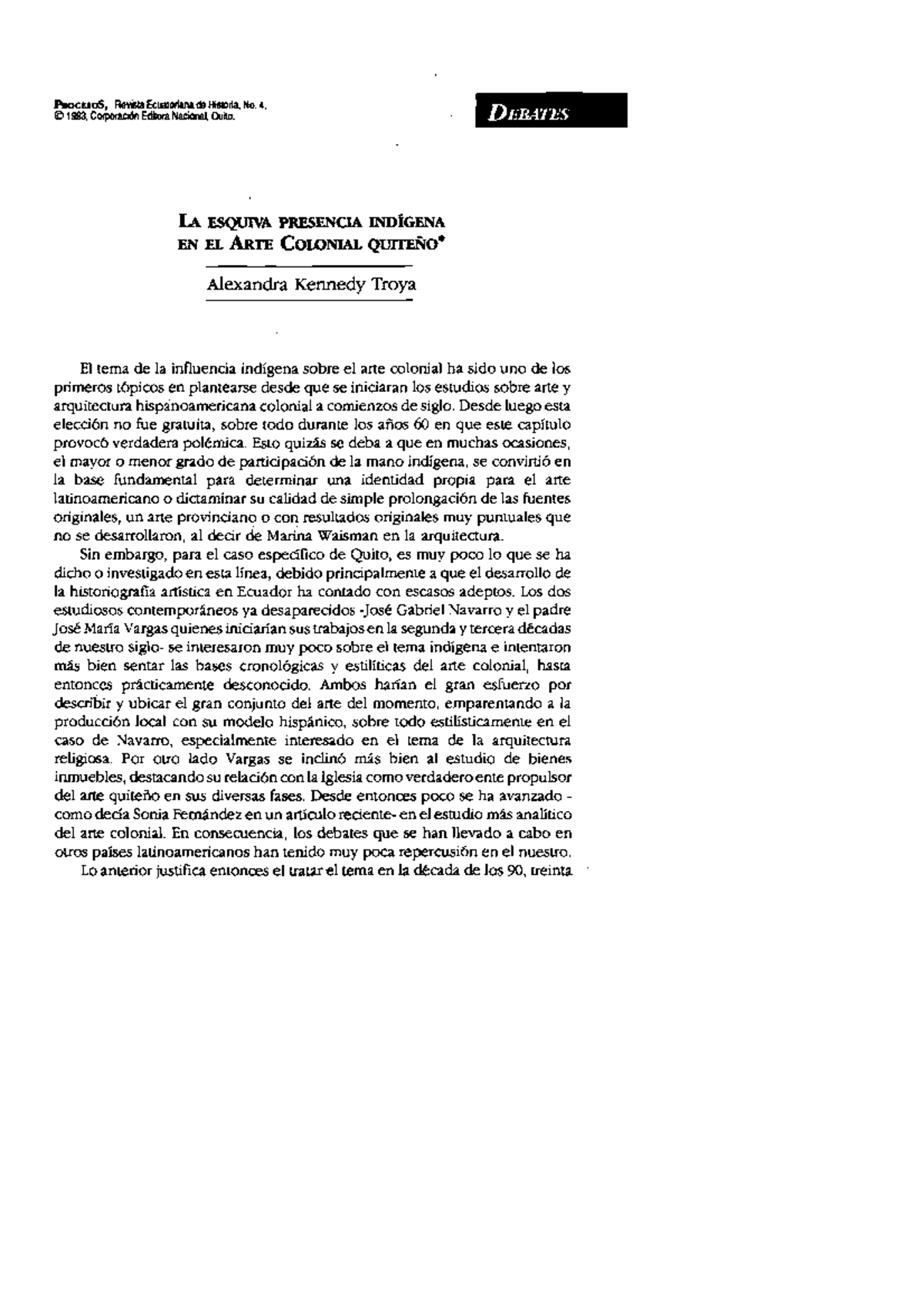 La Esquiva Presencia Indígena en el Arte Colonial Quiteño (PAOCUO ...