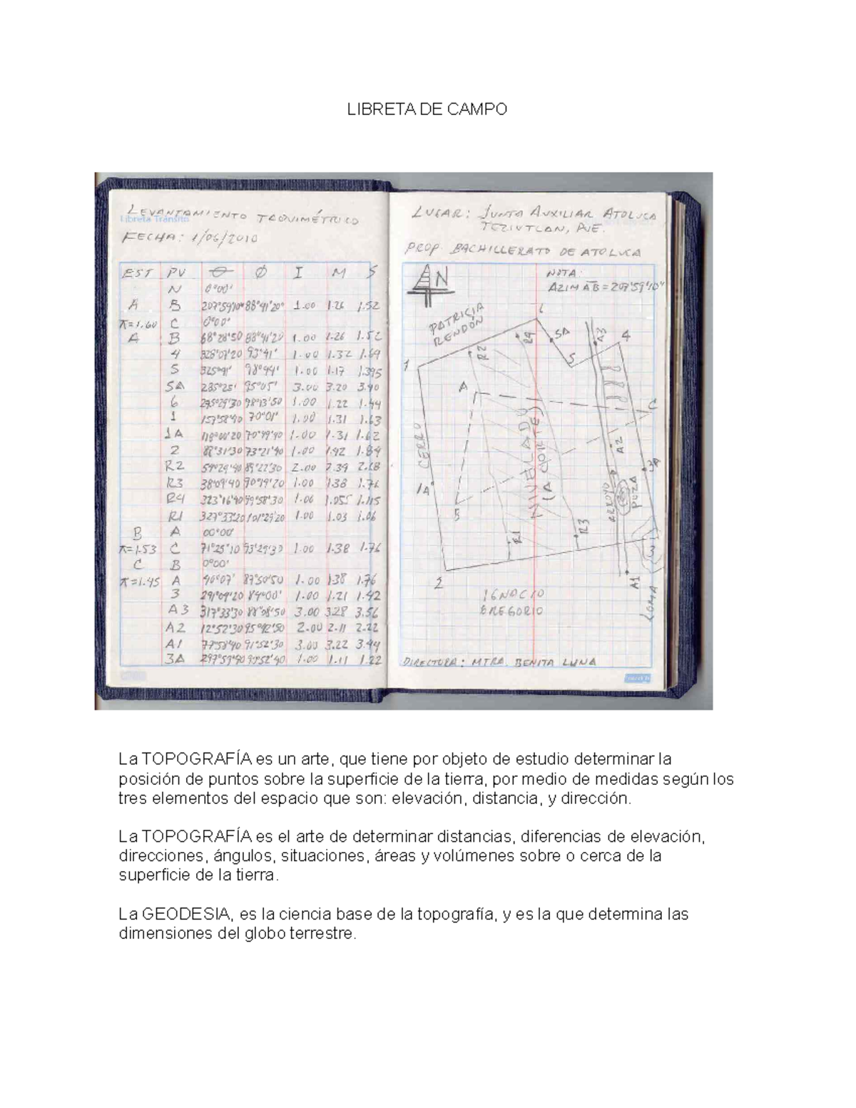 64126029 Notas de Campo sobre Topografía y Geodesia - Studocu