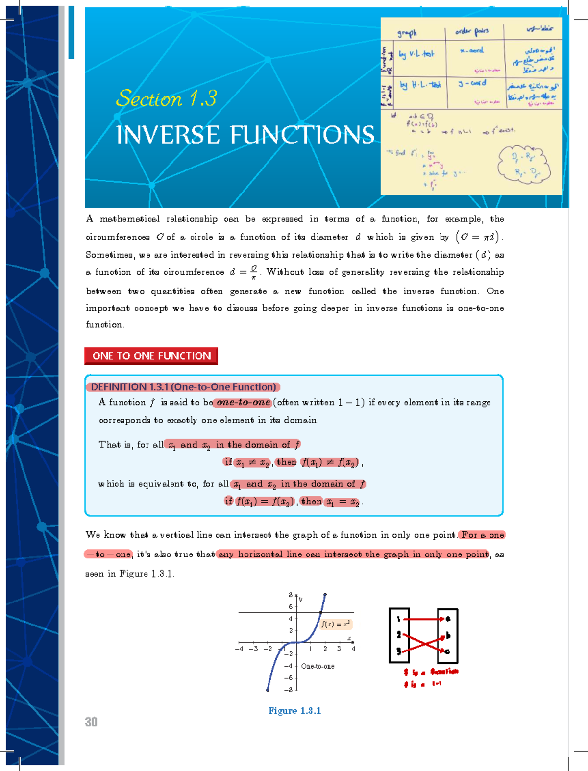 1.3 - Inverse Functions: Understanding One-to-One Relationships - Studocu