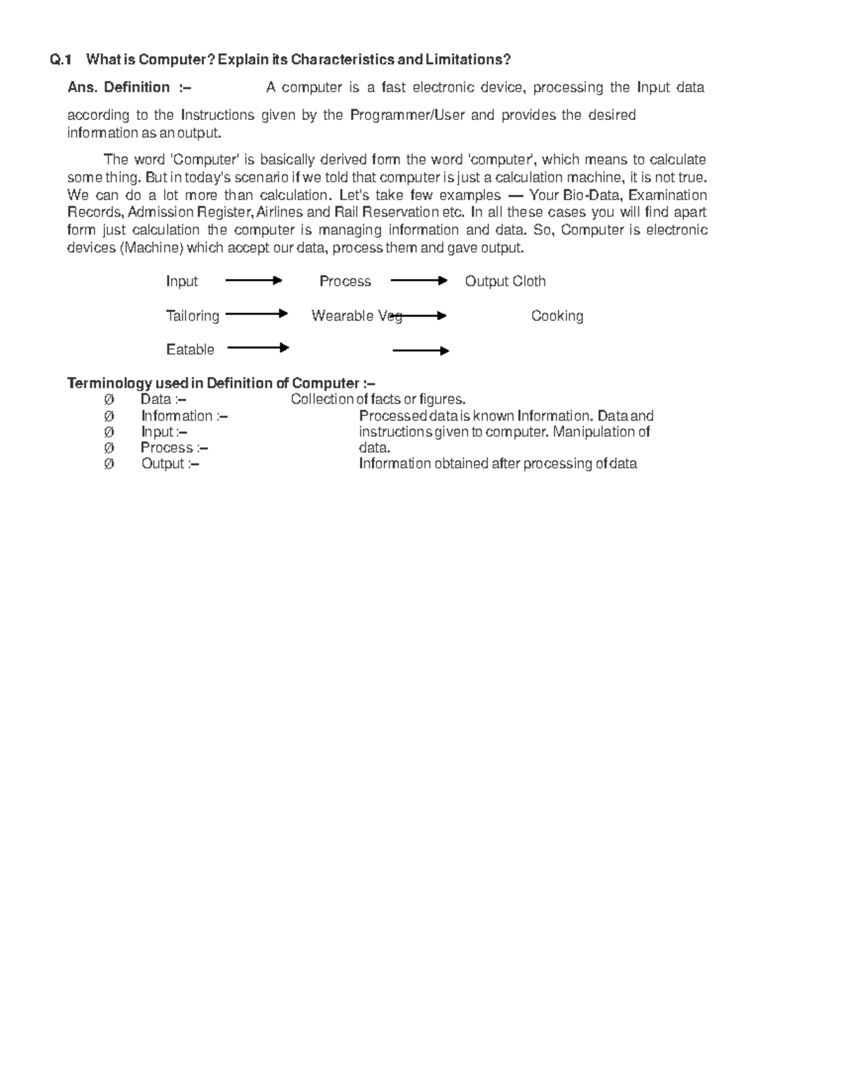 Computer Application - Lecture Notes for BBA First Semester - Studocu