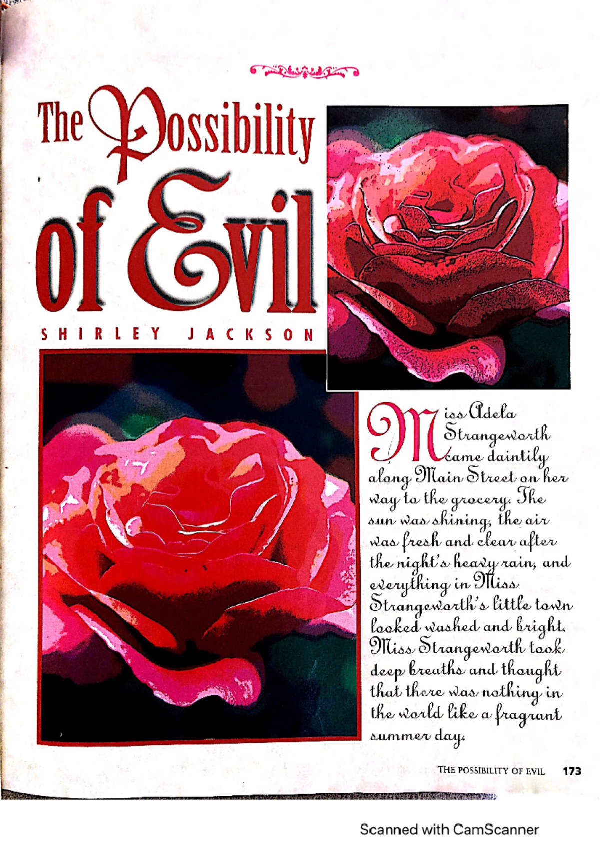 The Possibility of Evil - Analysis and Themes (ENG 101) - Studocu