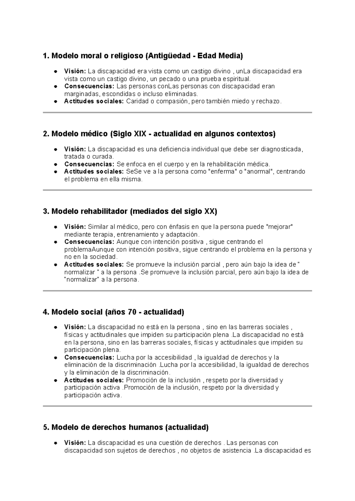 Modelos de Discapacidad: Perspectivas Históricas y Sociales - Studocu