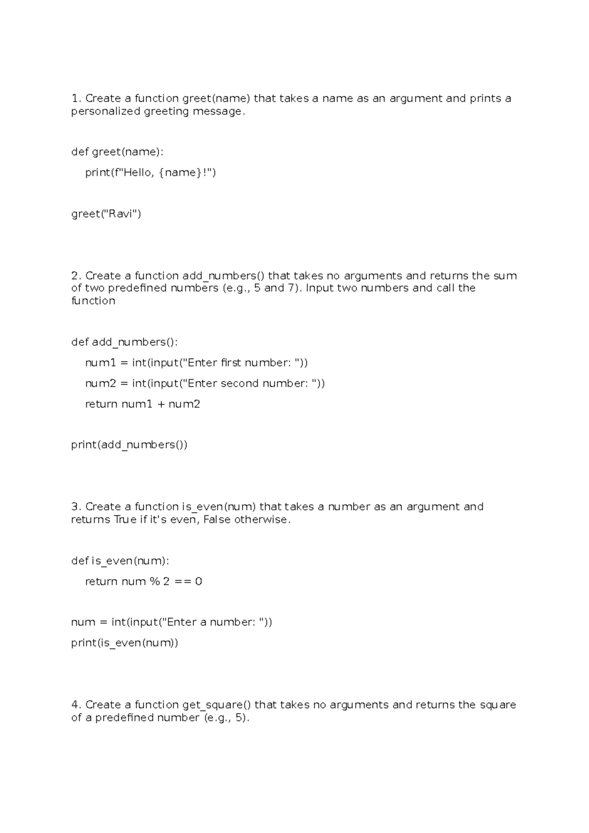 Practical Assignment 25: Python Functions and SQL Queries - Studocu