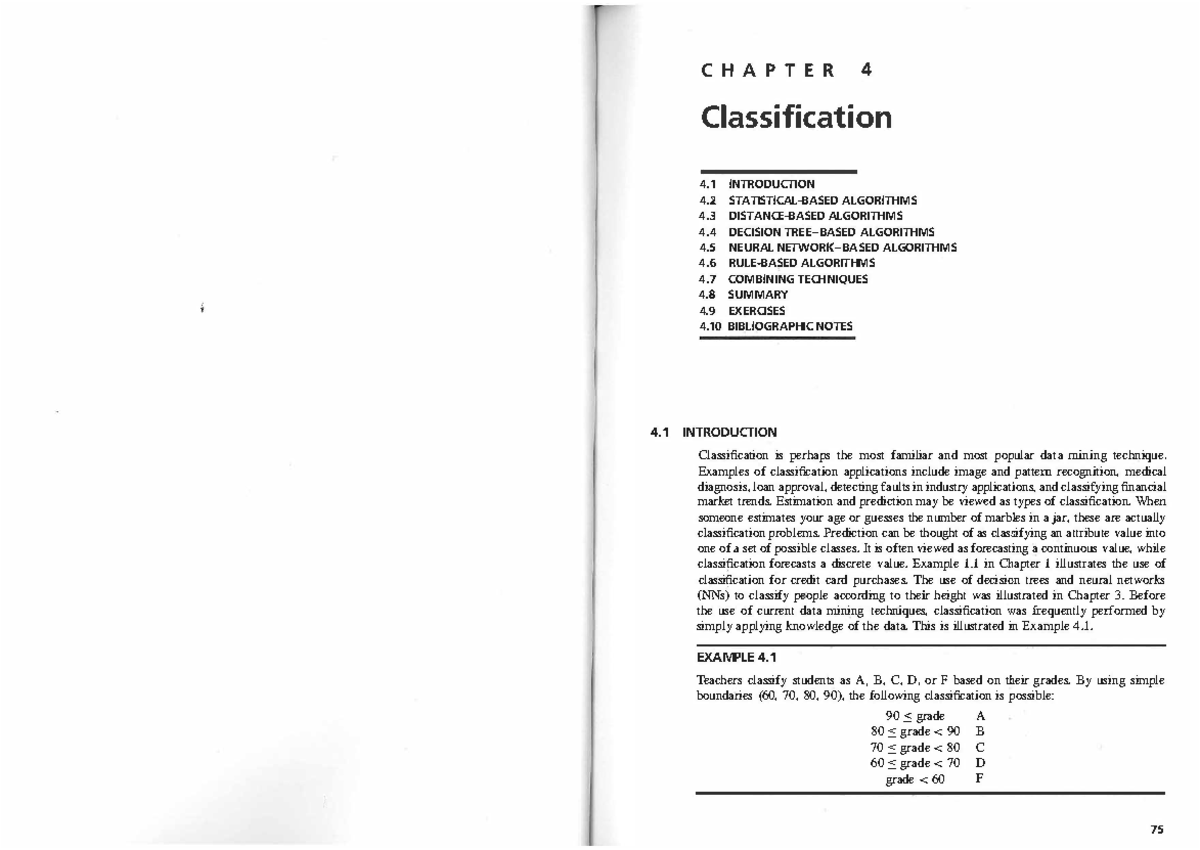 Data Mining - Unit 2: Classification Algorithms and Techniques - Studocu