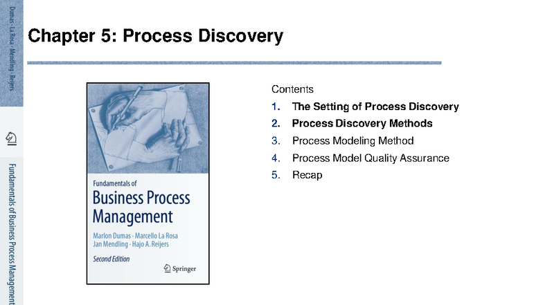 MIST5750 Chapter 5: Process Discovery Overview and Insights - Studocu