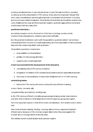 SOC 101 Final Ders Notları - Introduction to Sociology Created Class ...