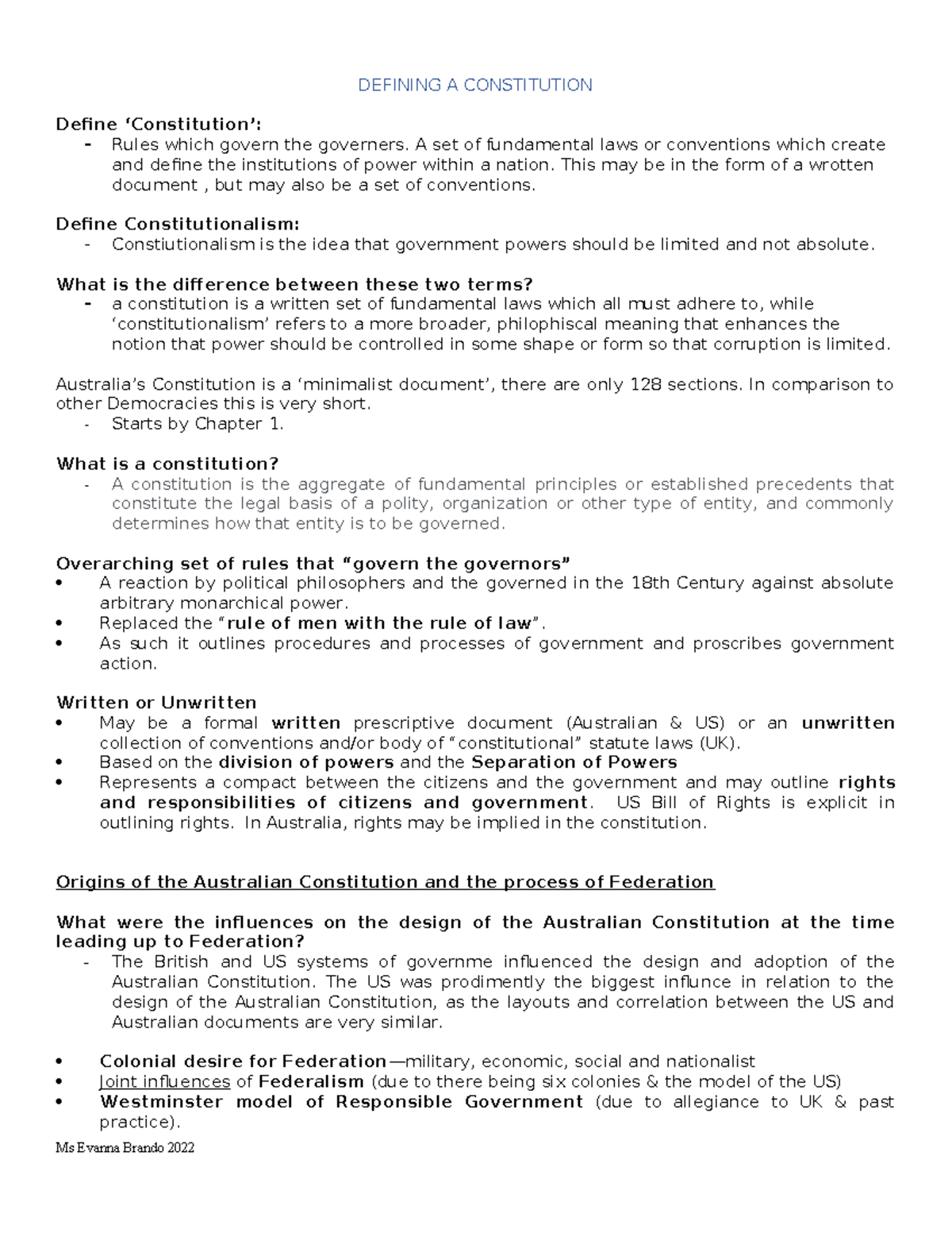 Constitution Revision: Understanding Constitutionalism and Governance ...