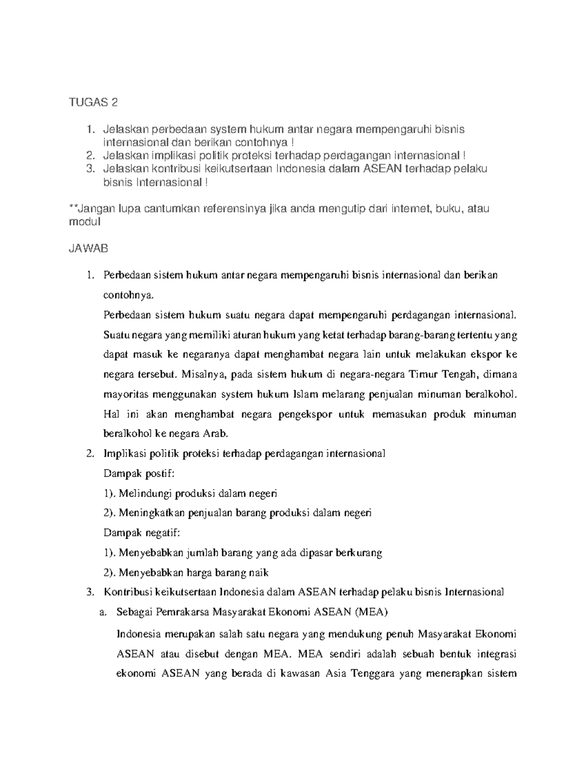 TUGAS 2: Perbedaan Sistem Hukum & Implikasi Politik pada Bisnis ...