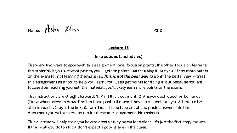 Lecture 18: Study Guide & Instructions for Exam Preparation - Studocu