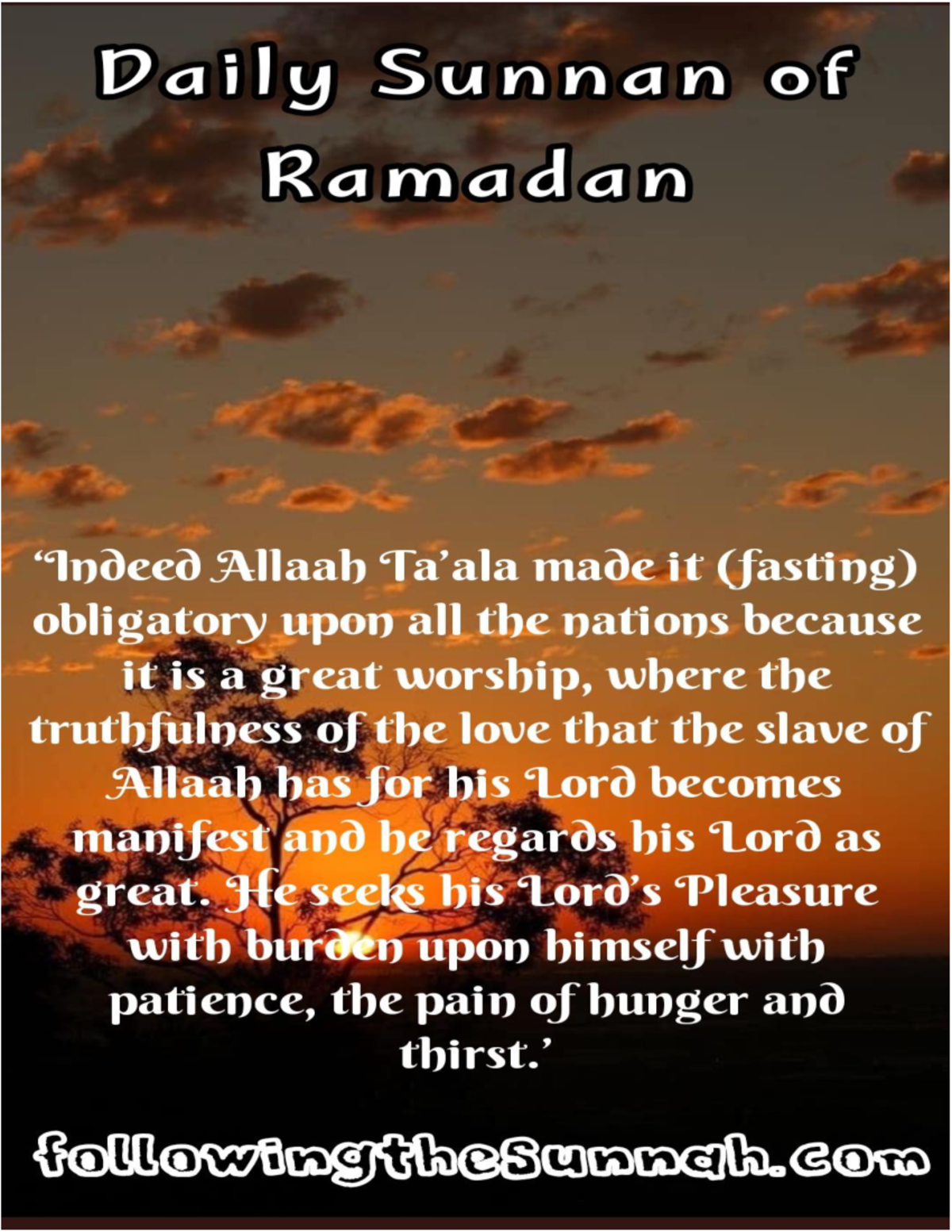 Daily-Ramadan-Sunnan 1 - Daily Sunnan of Ramadan Compiled & Translated ...