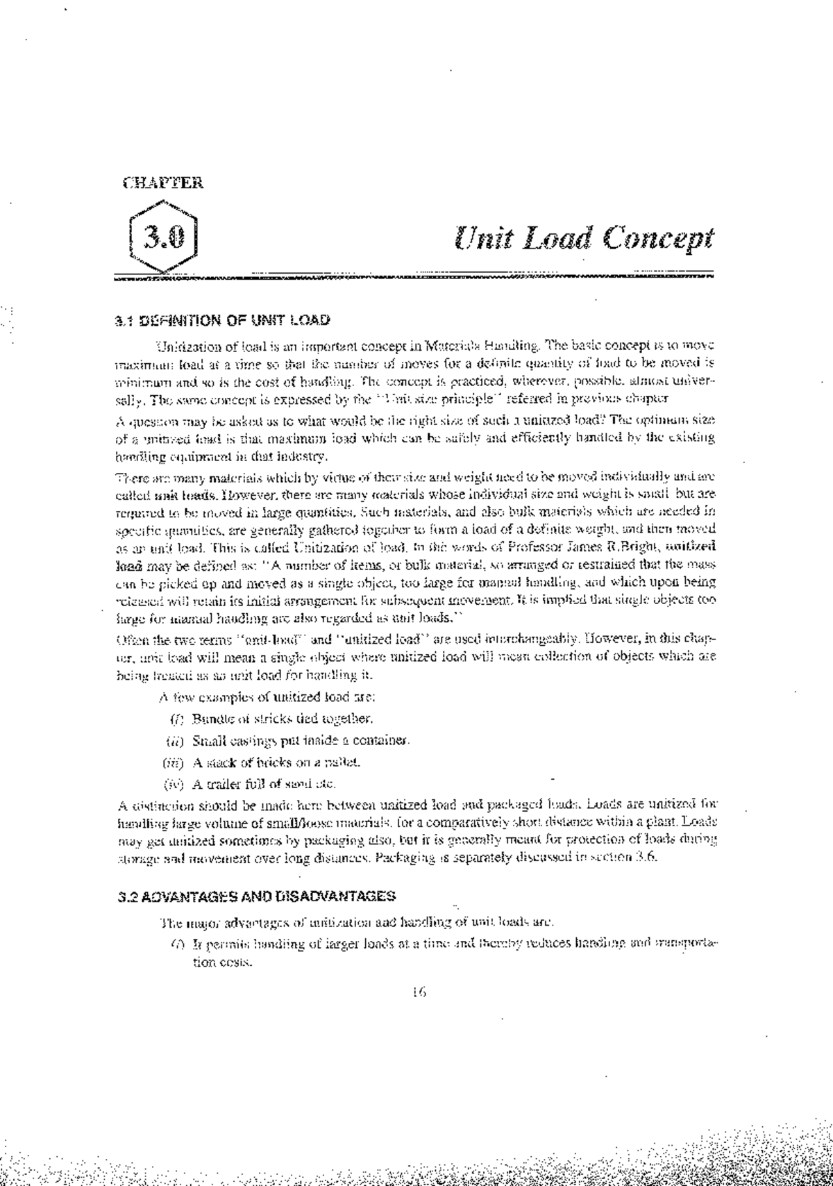 UNIT 3.0 LOAD Concept - CHAPTER 3 Unit Load Concept 3 DEFINITION OF ...