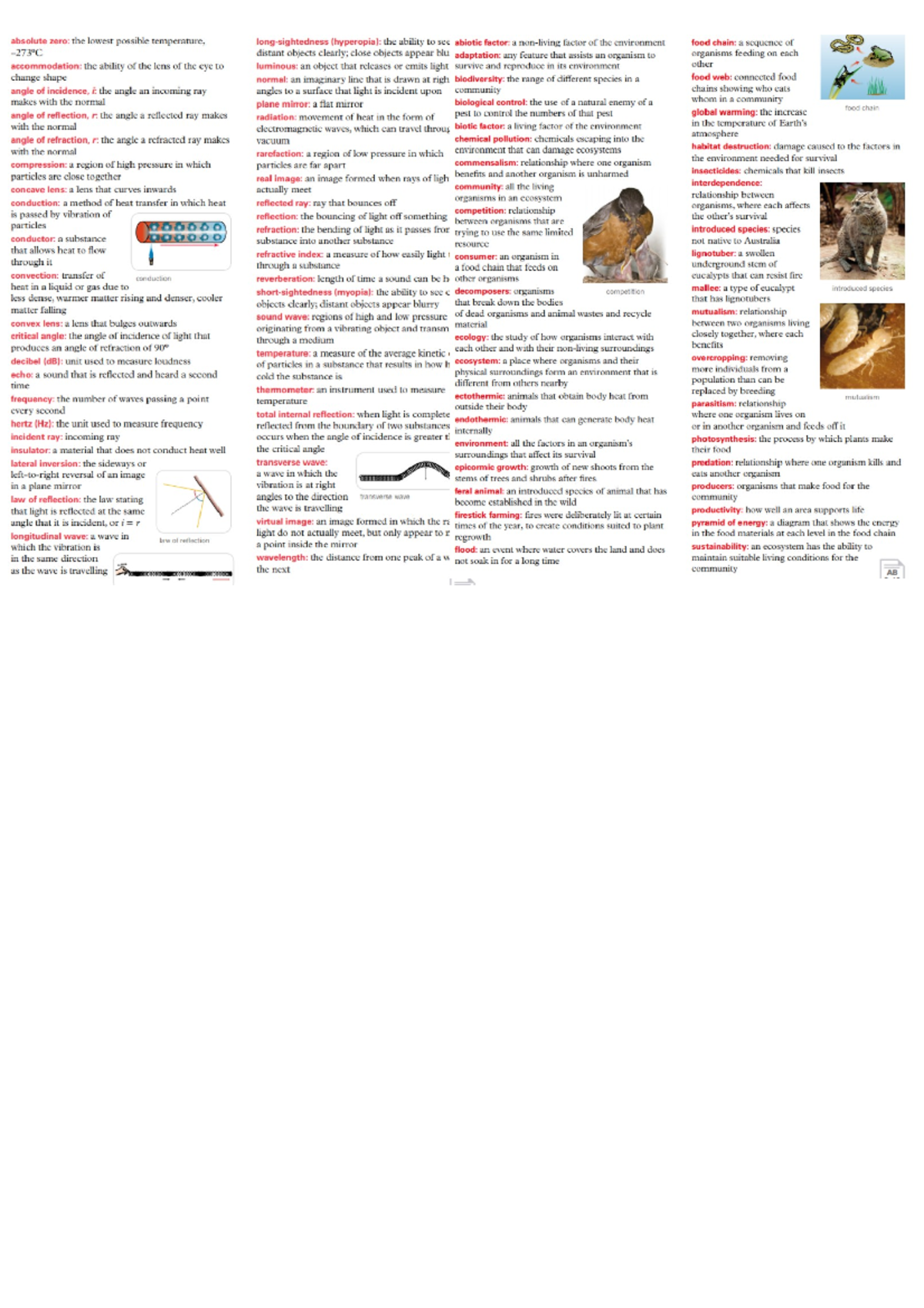 S1 Science Exam Cheat Sheet & Study Tips for Success - Studocu