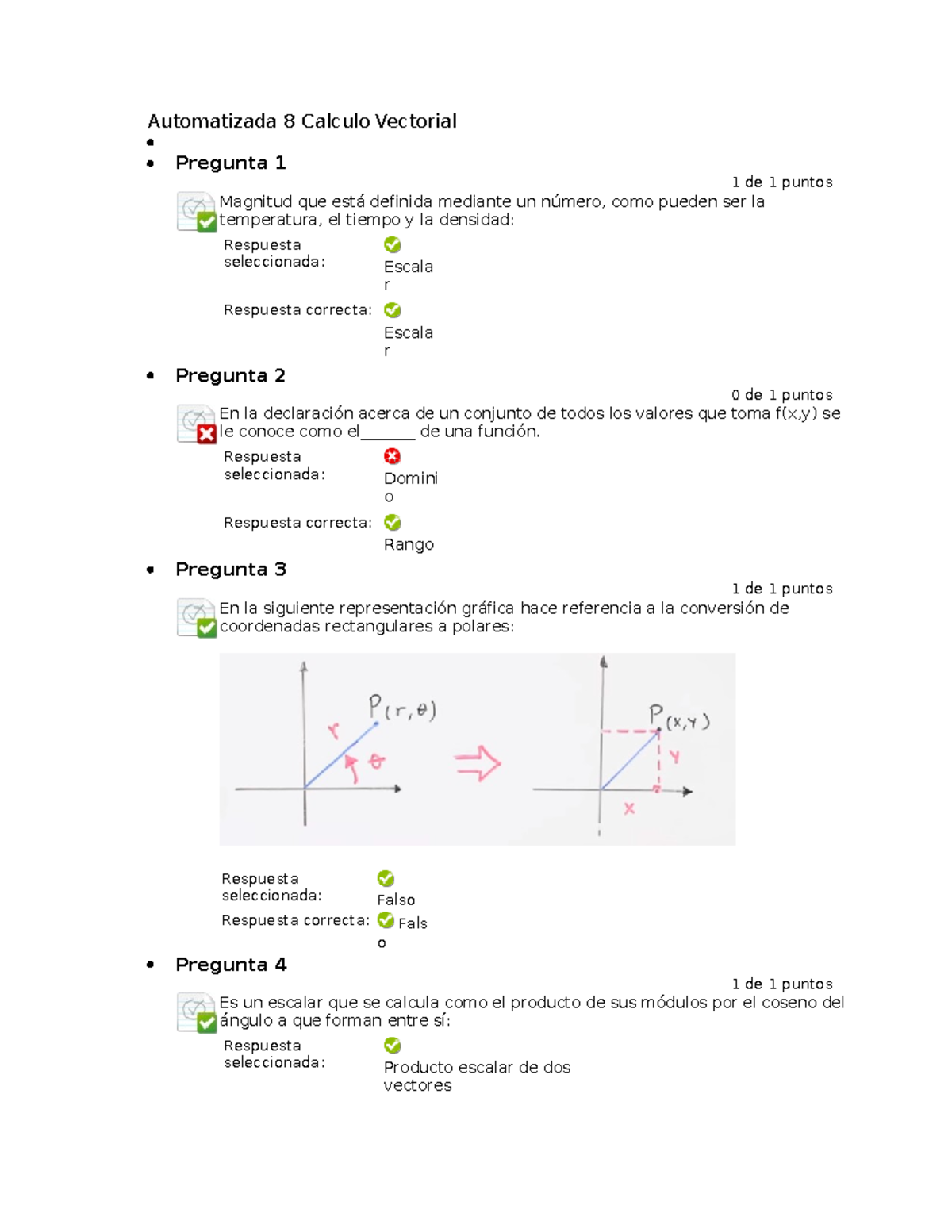 Automatizada 8: Exámenes de Cálculo Vectorial y Respuestas - Studocu
