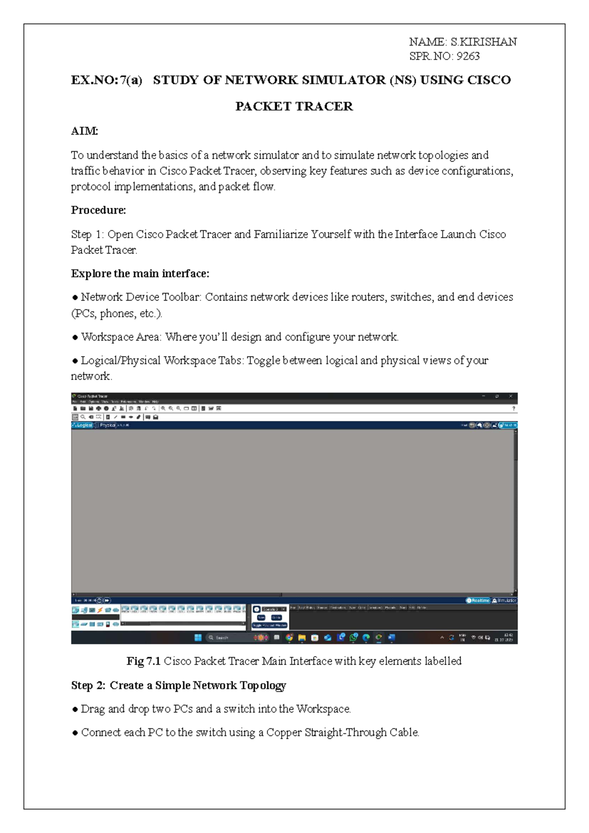 EX:7(a) & EX:8 Study of Network Simulation & Performance Analysis in CN 2 - Studocu