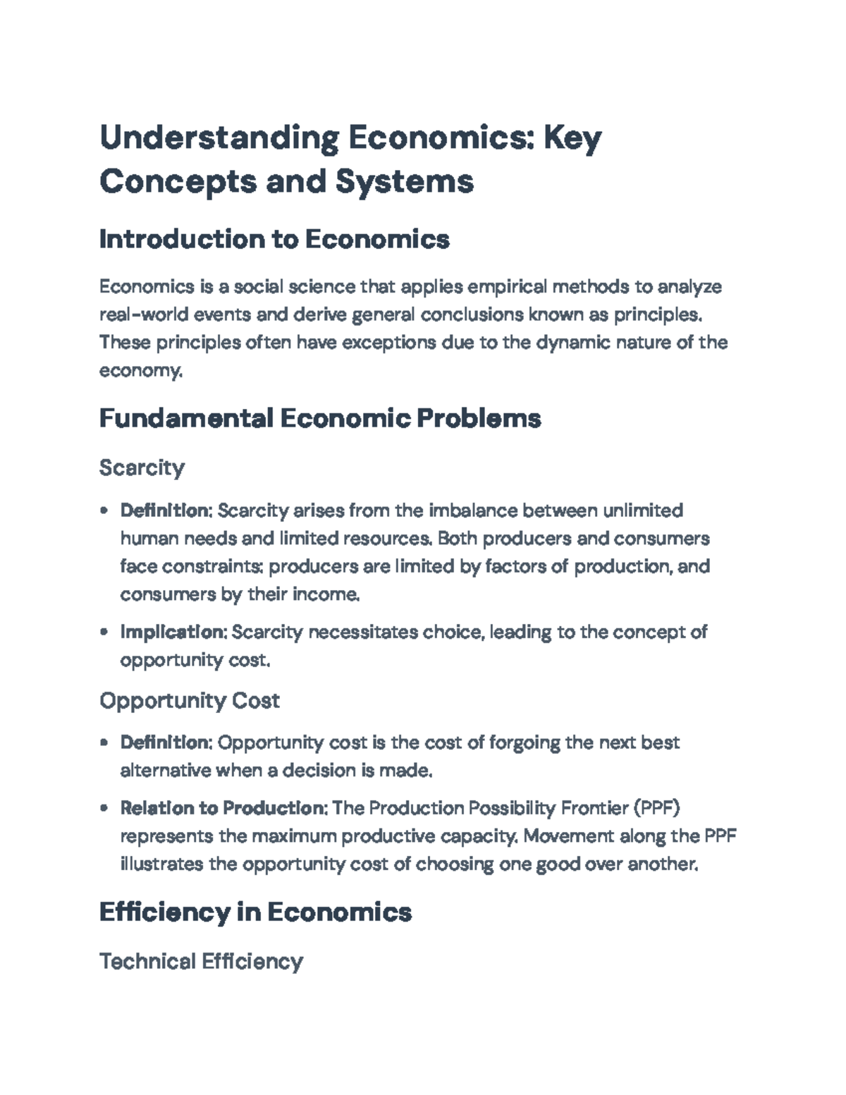 Understanding Economics: Key Concepts, Systems, and State Intervention ...