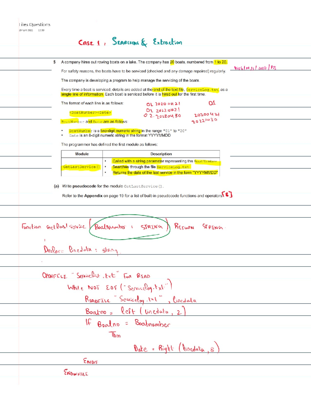 Case Study: Boat Servicing and Hire Management System (CS101) - Studocu