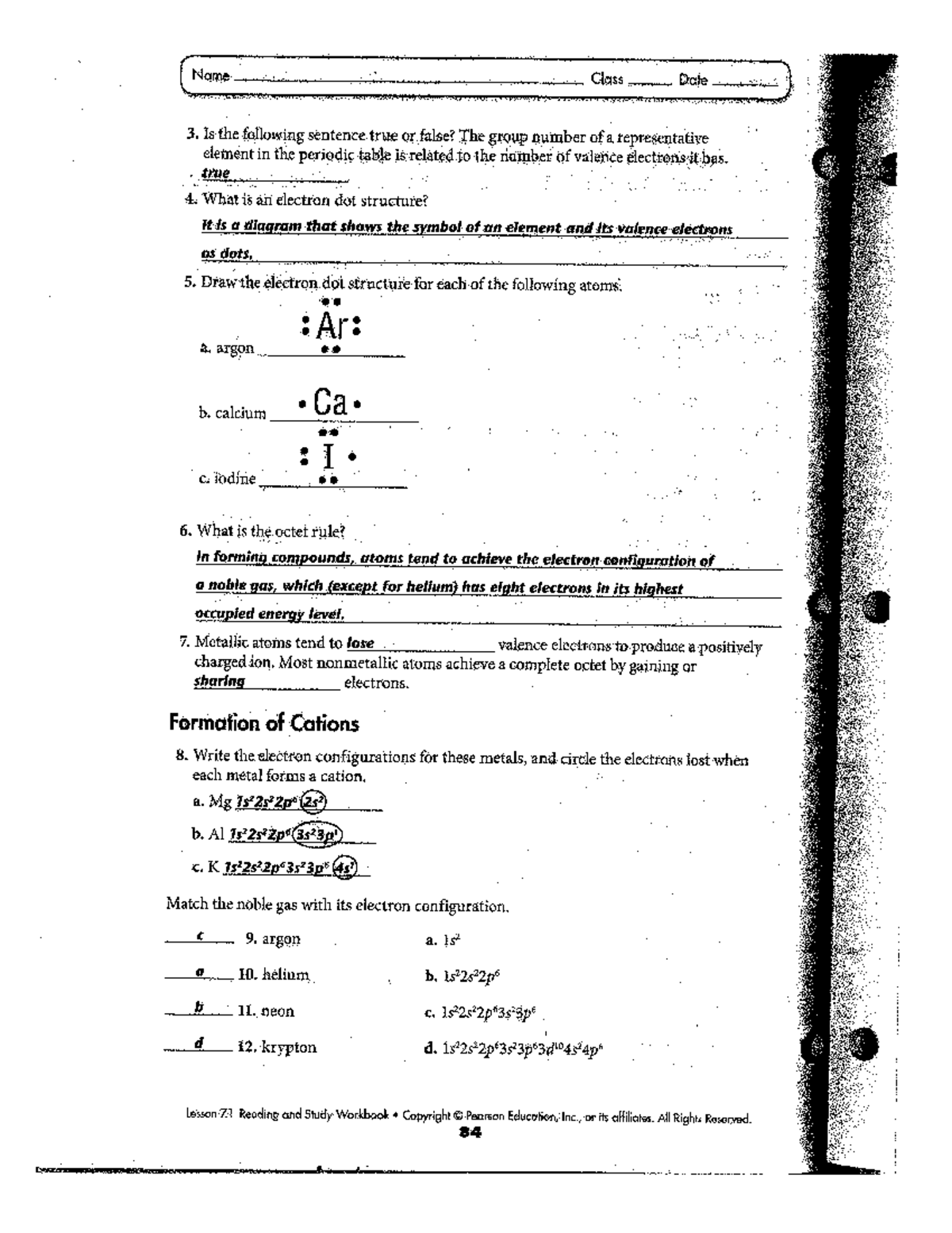 Unit 5 Part 2 Answer Key: Ionic Compounds & Metallic Bonds (Chem 101 ...