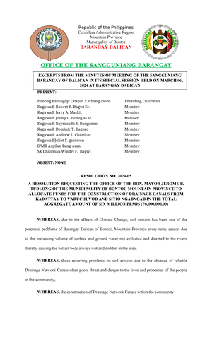 TREE Planting Project Proposal - Republic of the Philippines Department ...
