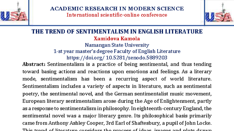 Sentimentalism in English Literature: Insights from the 18th Century ...