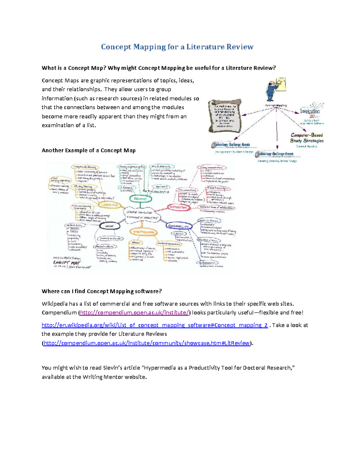 Concept Mapping for Literature Reviews: A Useful Tool - Studocu