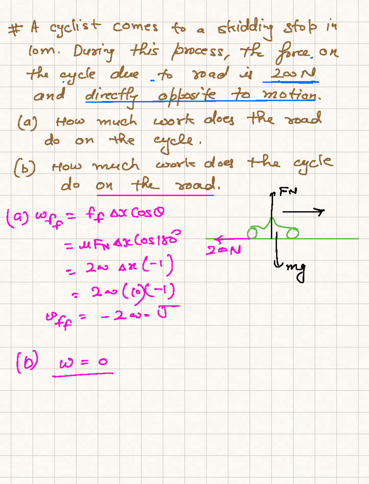 Work Done and Energy Part 2: Physics Problems and Solutions - Studocu