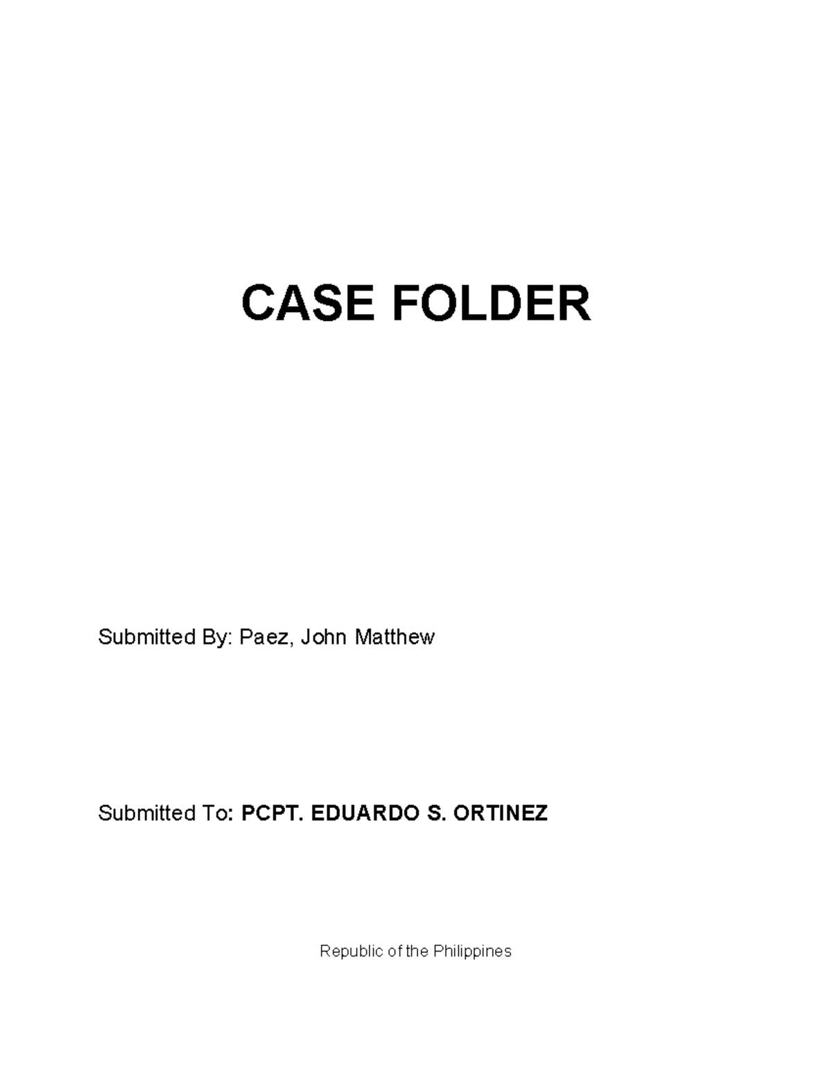 CASE Folder CDI 8 - Police Report on Robbery Incident - Studocu
