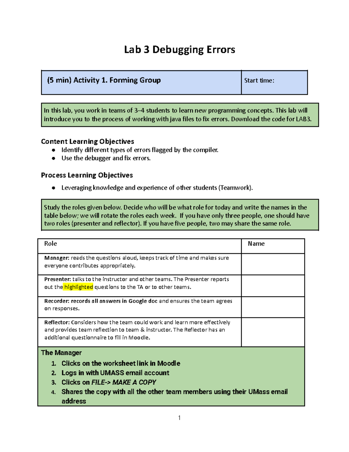 CS 121 - Lab 3 - Debugging Errors and Compiler Issues - Studocu