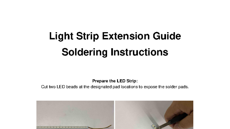 Light Strip Extension Guide: Soldering Instructions for LED Setup - Studocu