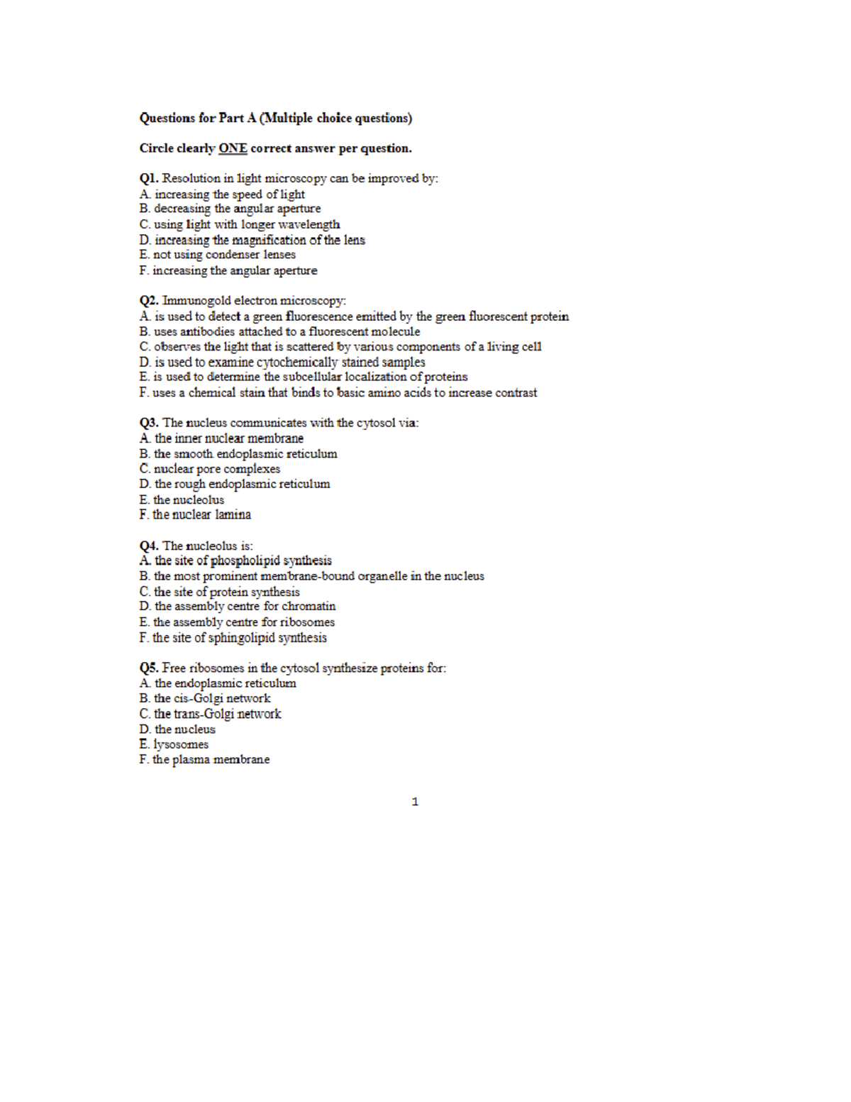 Midterm 1 Study Guide: Multiple Choice & Short Answer Questions - Studocu