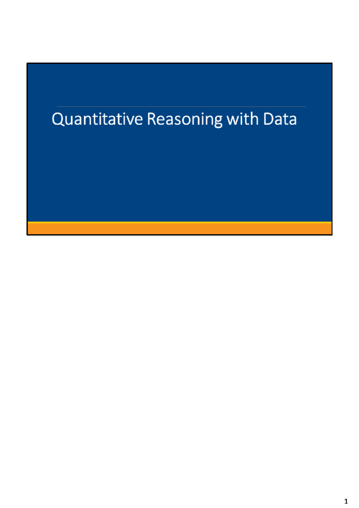 Chapter 1: Introduction to Quantitative Reasoning with Data (QR101 ...