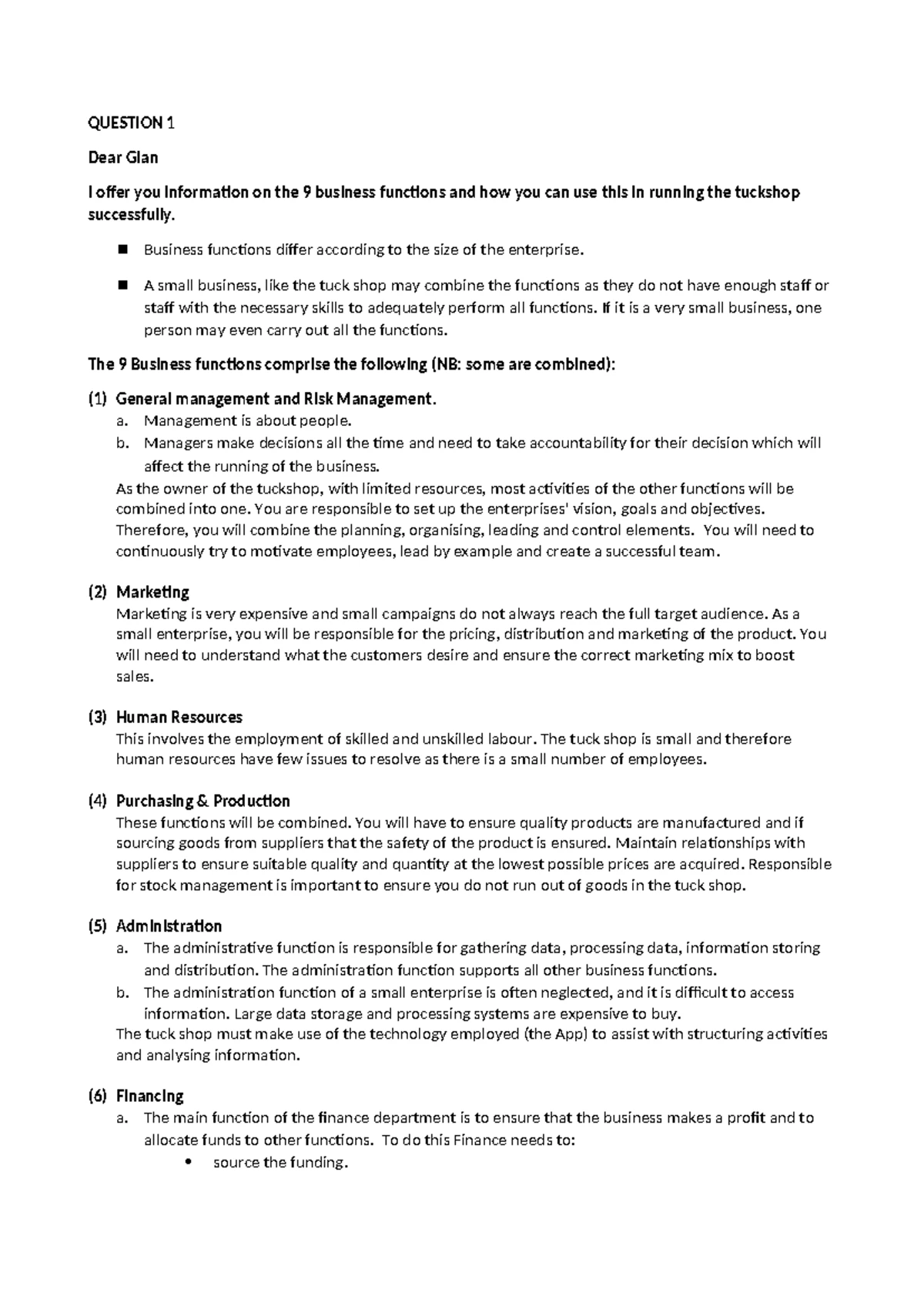 Grade 10 Business Studies T1 Lesson Plan: Week 3 - Micro Environment ...