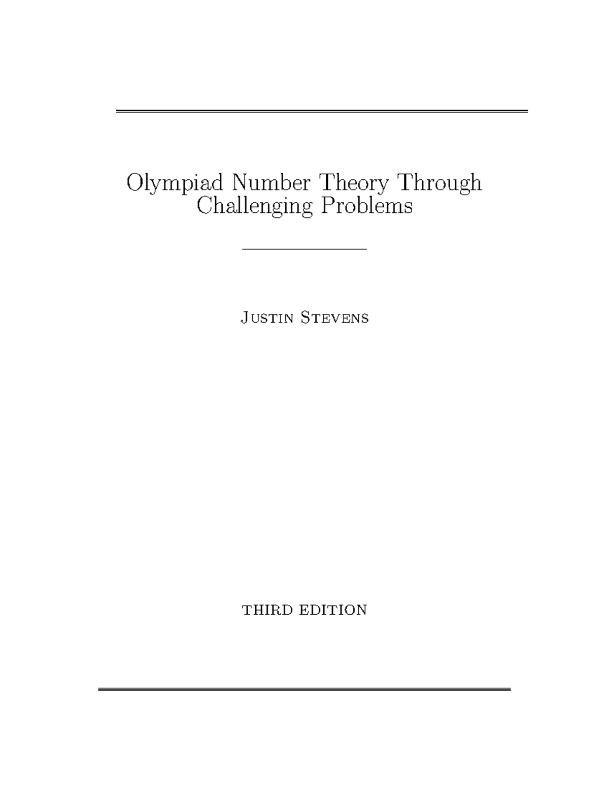 Olympiad Number Theory: Advanced Problems and Solutions (3rd Ed.) - Studocu