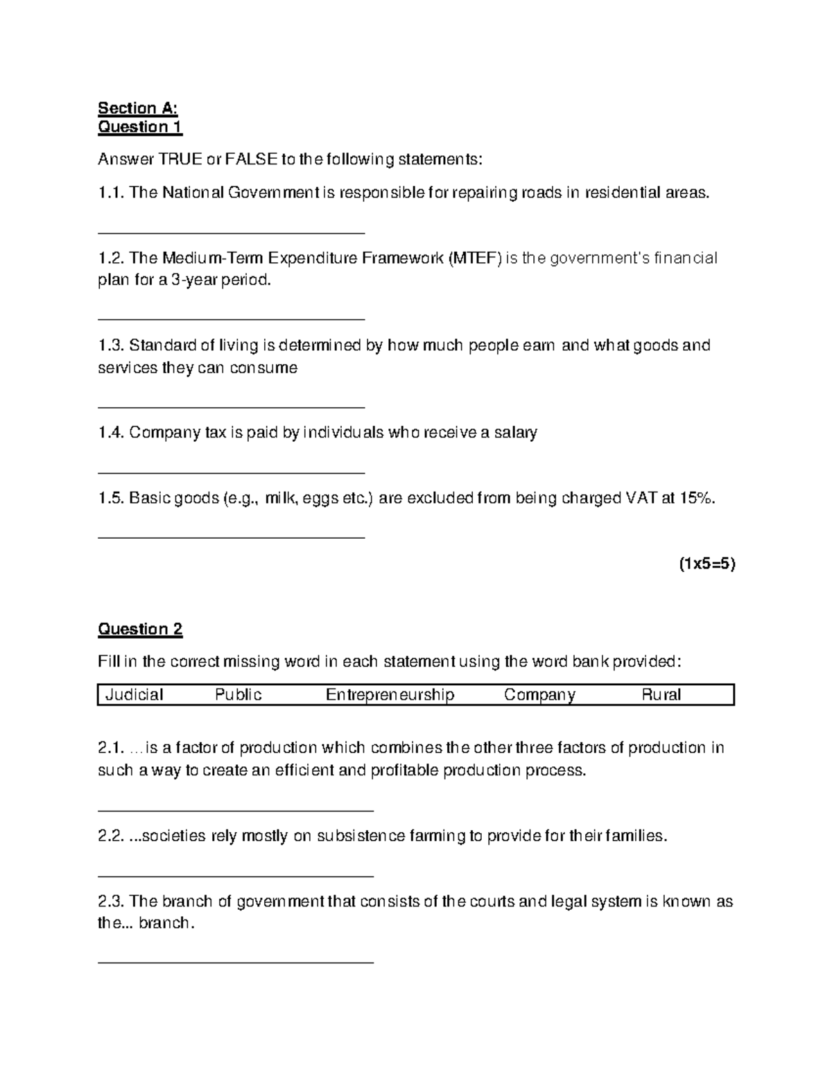 Grade 8 EMS Paper 2 June Exam Questions & Answers 2024 - Studocu