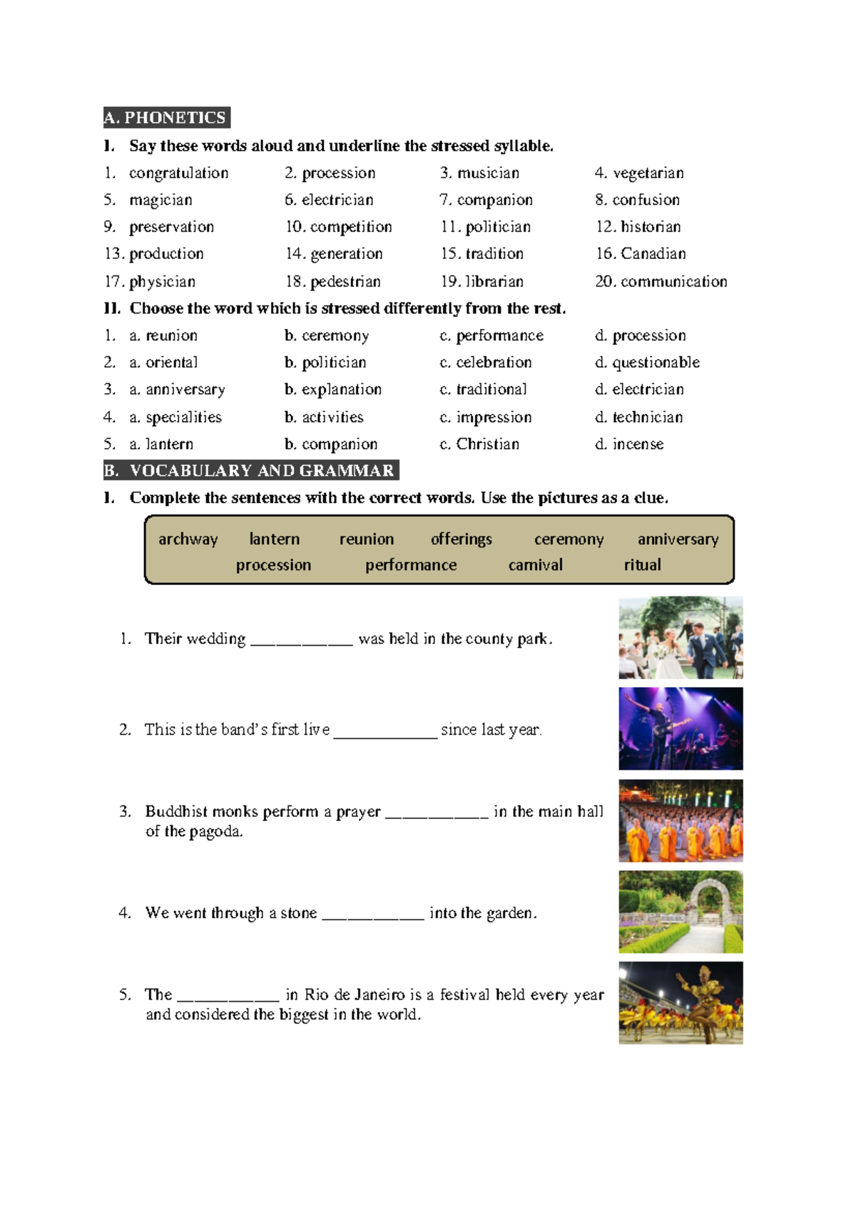 Mini Test 13 - Grammar and Vocabulary Practice - Studocu