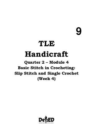 Handicraft 9 Q2M2Week2 OK - 9 TLE Handicraft Quarter 2 – Module 2 ...