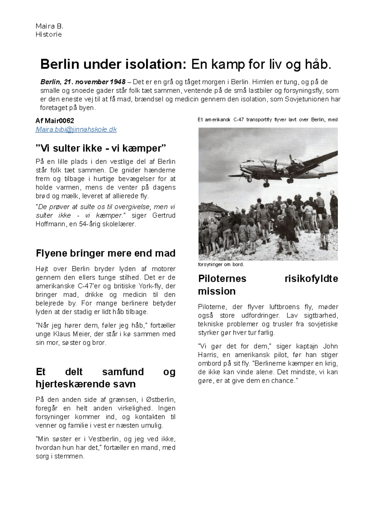 Historie om Berlin under Isolation: En Kamp for Liv og Håb (Maira B ...