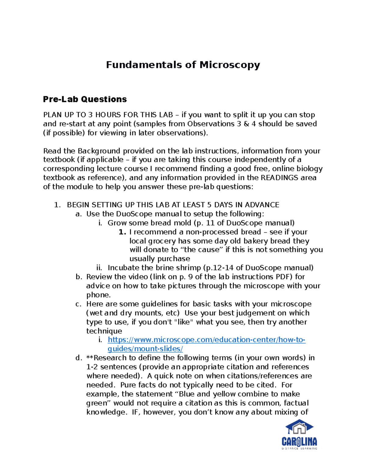 Biology Lab 2 - Bio 1 M2L1: Comprehensive Guide to Microscopy Techniques - Studocu