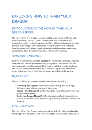 Exploring How to Train Your Dragon-3 - Books 2 to 6 delve deeper into ...
