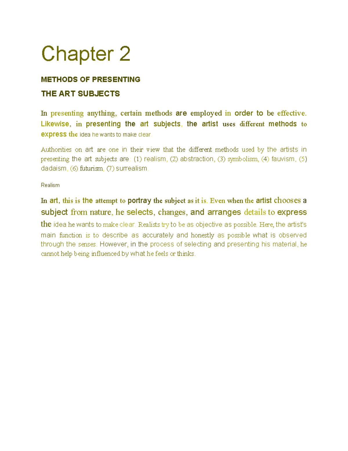 Methods of Presenting Art: Insights from Chapter 2 of Art Appreciation ...