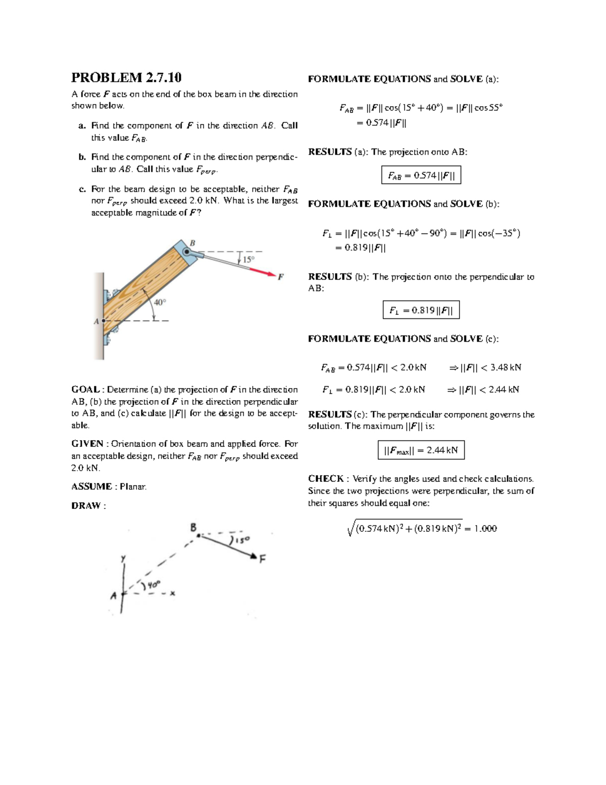 Engineering Mechanics: Moments & Forces Analysis - Problem Sets - Studocu