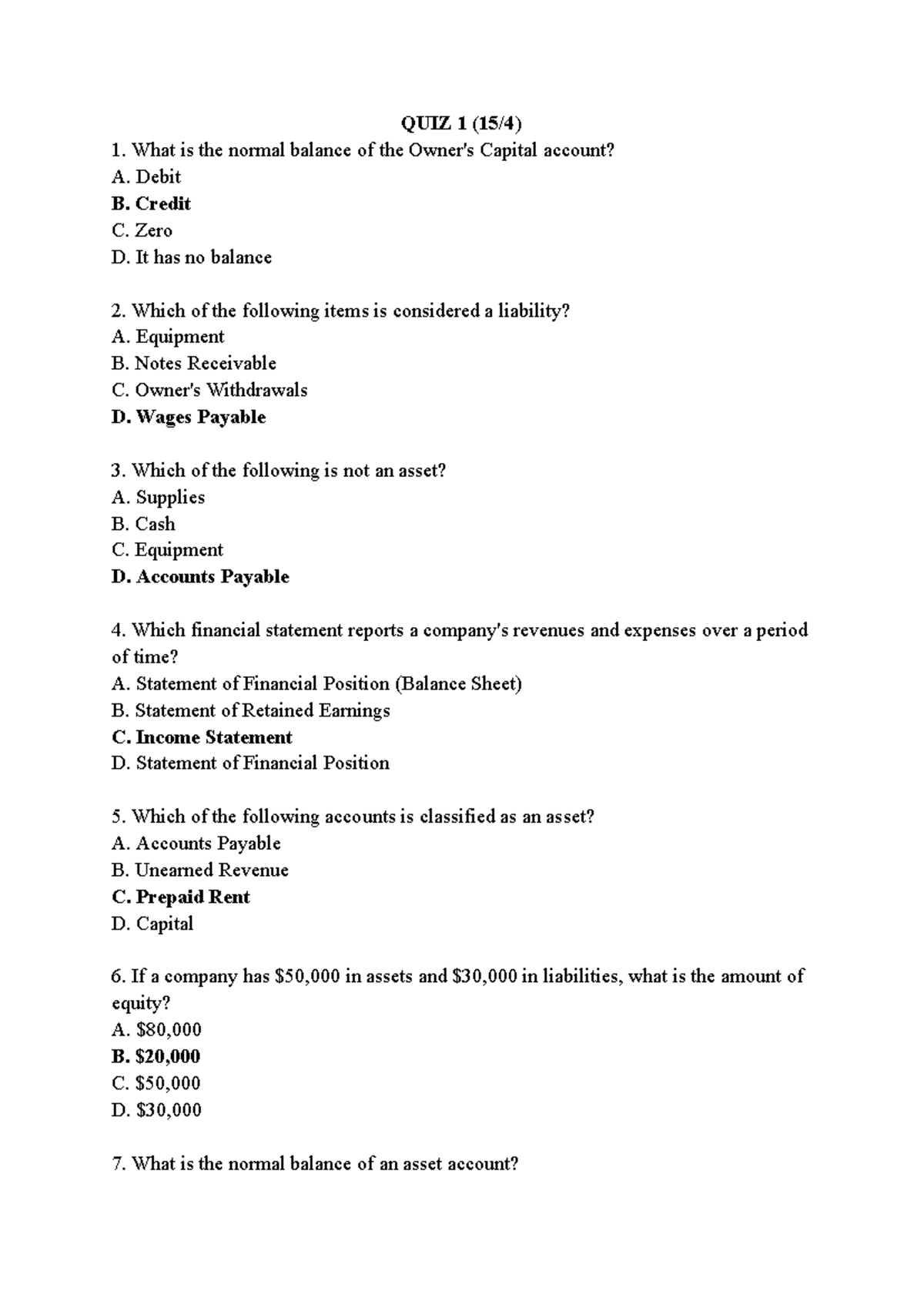 Kttc-Quiz 1-3: Accounting Principles & Journal Entries - Studocu