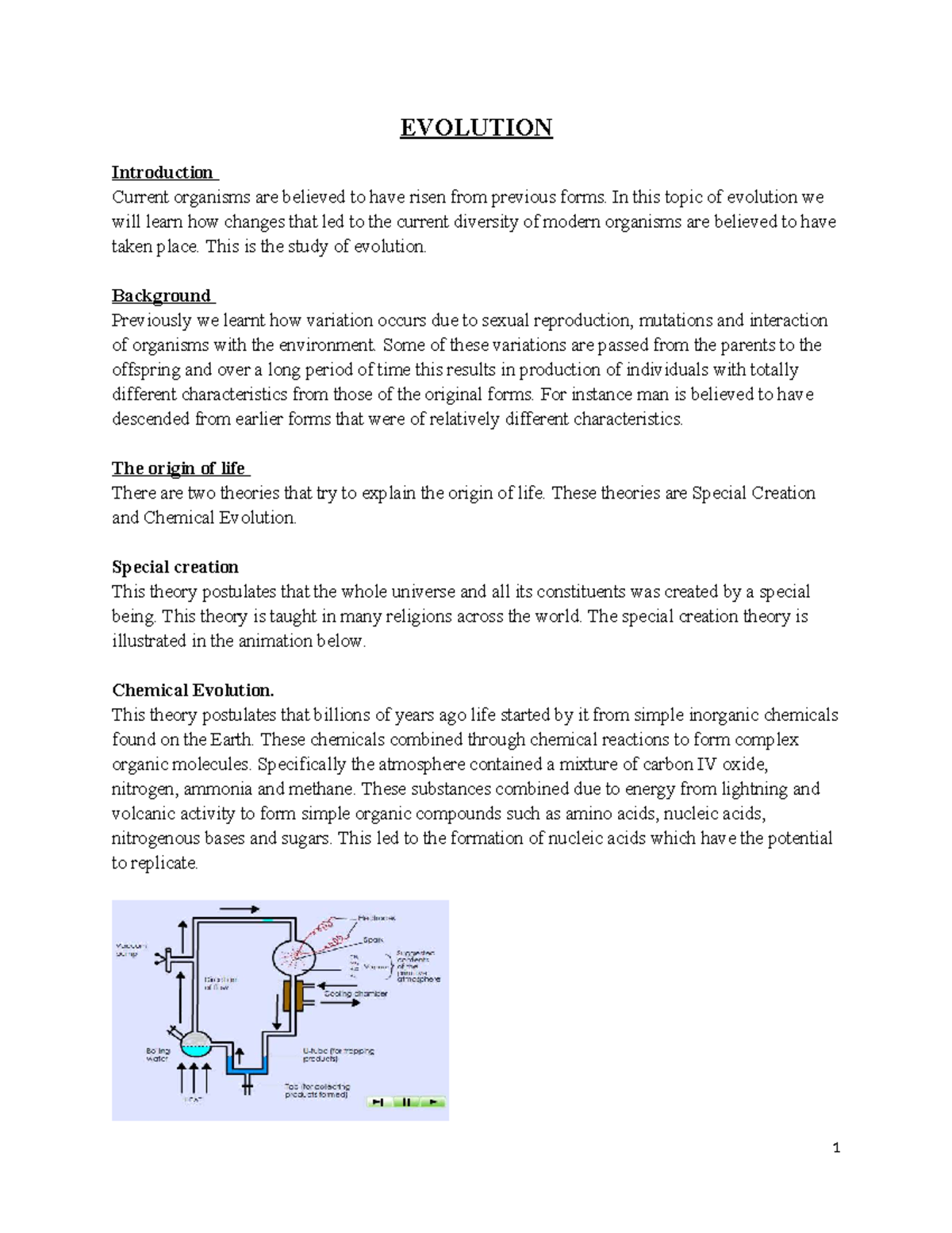 Evolution (BIO 101) - Comprehensive Study Notes on Theories and ...