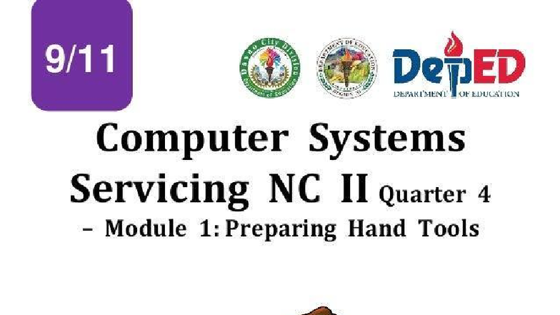 Computer Systems Servicing NC II: Quarter 4 Module 1 - Preparing Hand ...