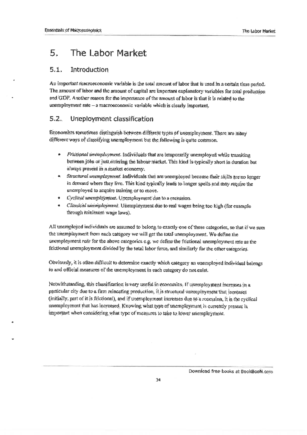 Labour Market Notes - ECON1DO - Studocu
