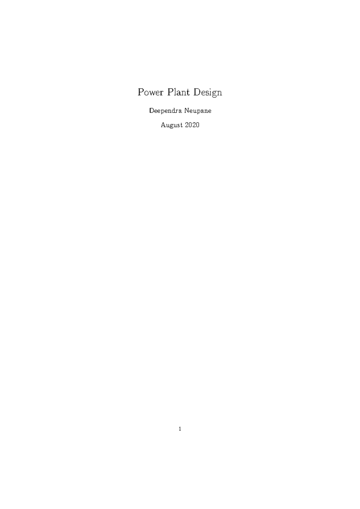 Power Plant Lab 1: Hydropower Design & Calculations - Studocu