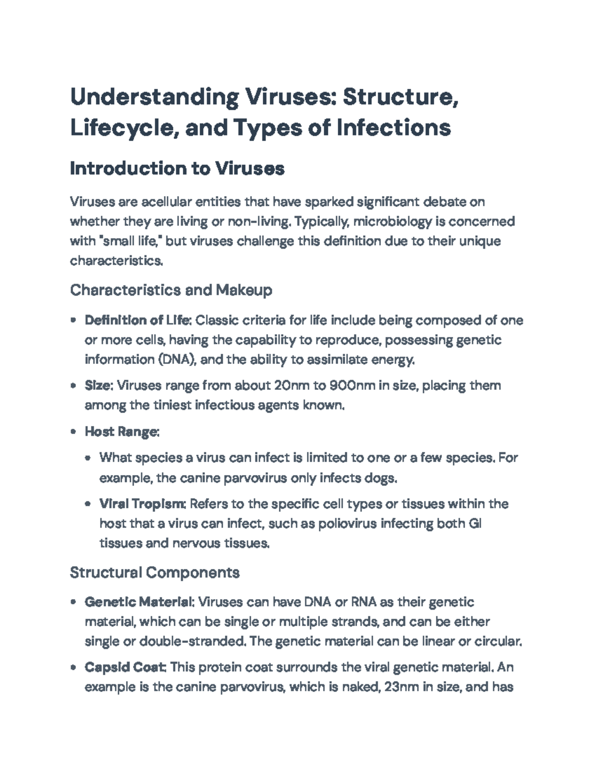 Understanding Viruses: Structure, Lifecycle, and Types of Infections ...