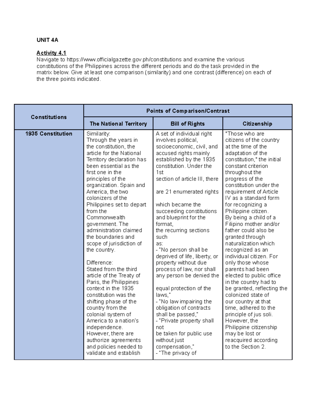 Unit 4A - Unit 4A Tasks - UNIT 4A Activity 4. Navigate to ...