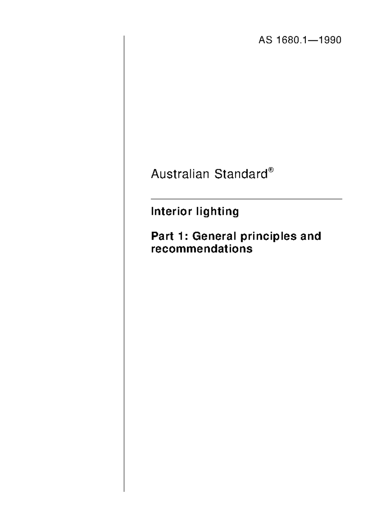 AS 1680.1-1990: Guidelines for Interior Lighting Principles and ...